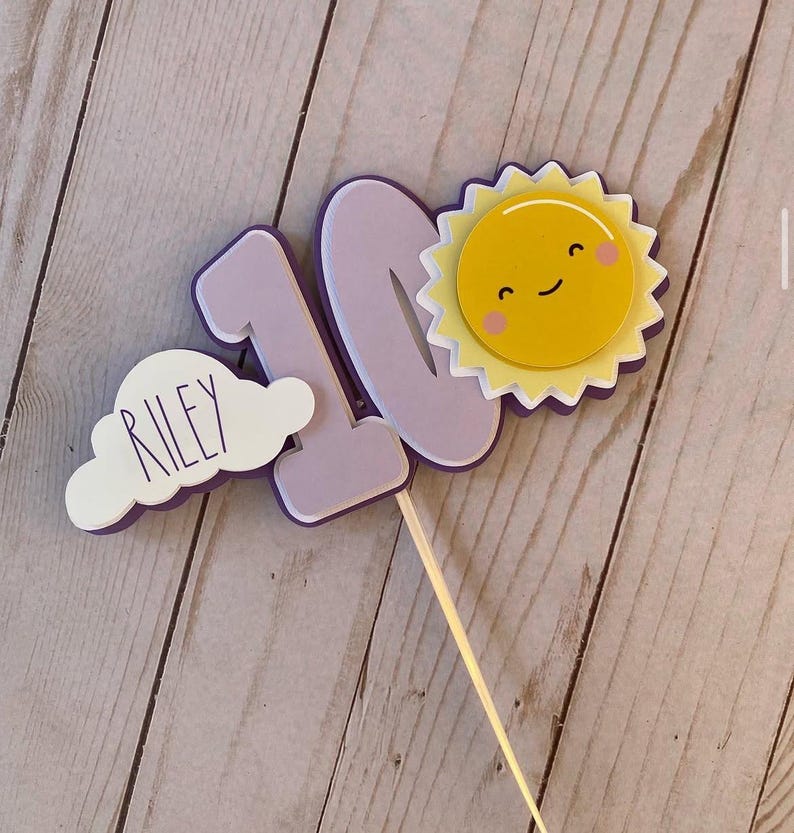 Sunshine Birthday Cake Topper - Etsy