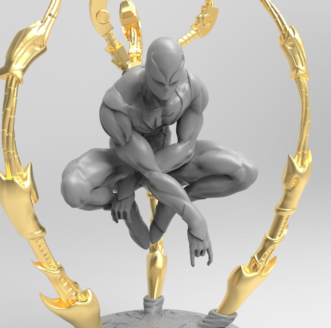 A095 Comic Character Design, the Spidey With Golden Claws, 3D STL Model ...