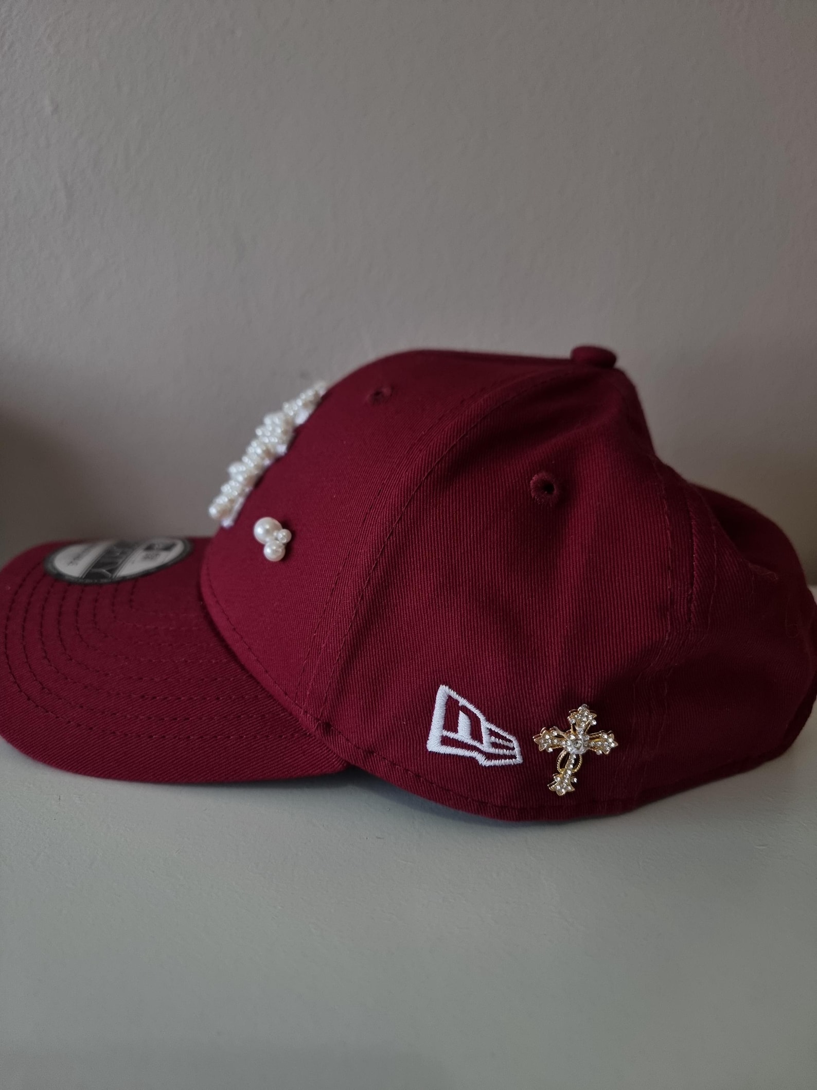 Custom NY Pearl Baseball Cap – Burgundy Adjustable Hat - Etsy