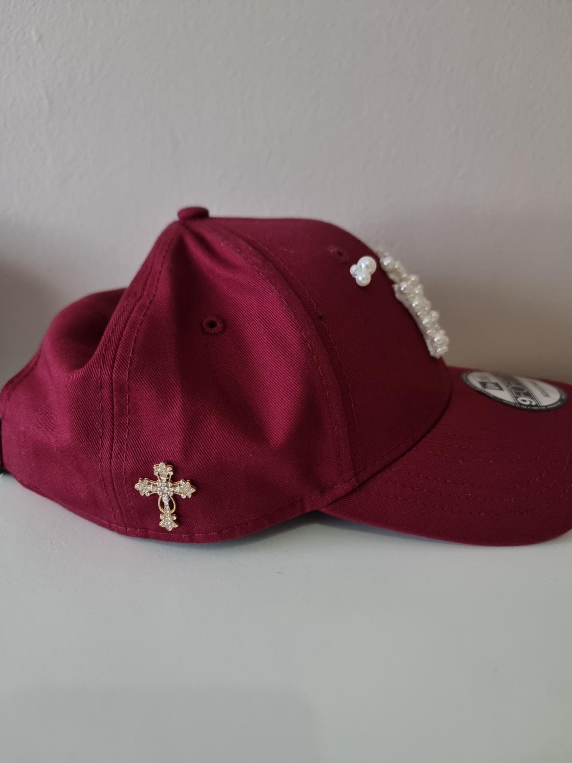 Custom NY Pearl Baseball Cap – Burgundy Adjustable Hat - Etsy