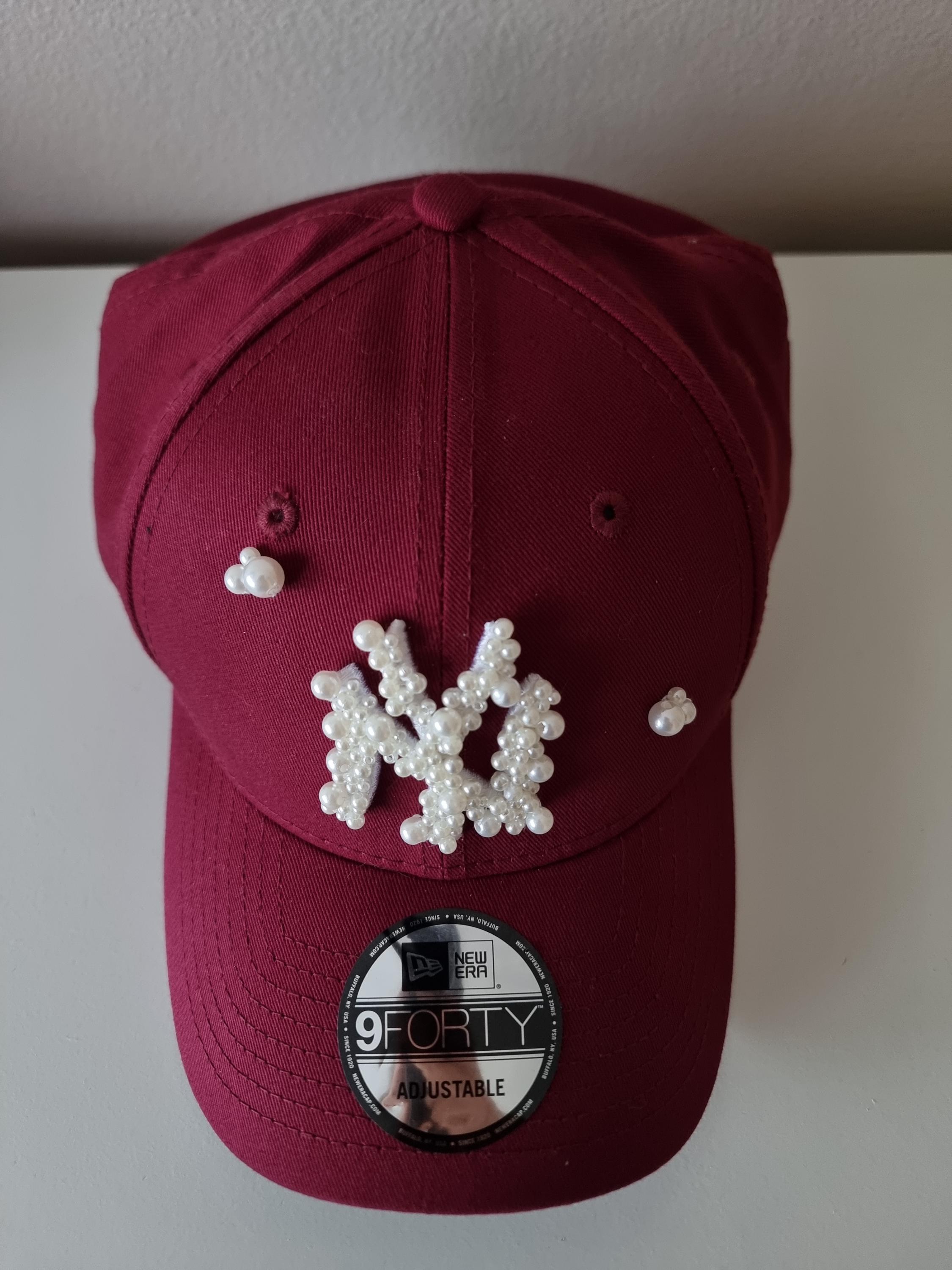 Custom NY Pearl Baseball Cap – Burgundy Adjustable Hat - Etsy