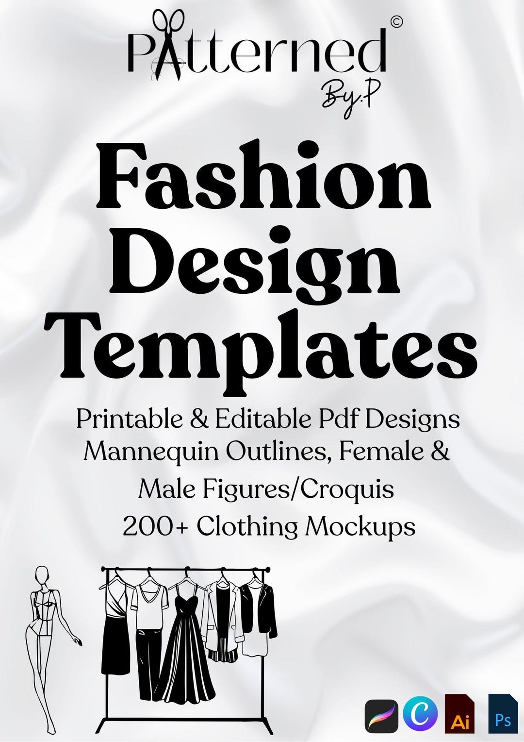 Fashion Design Templates – Printable, Editable in Canva, Procreate ...