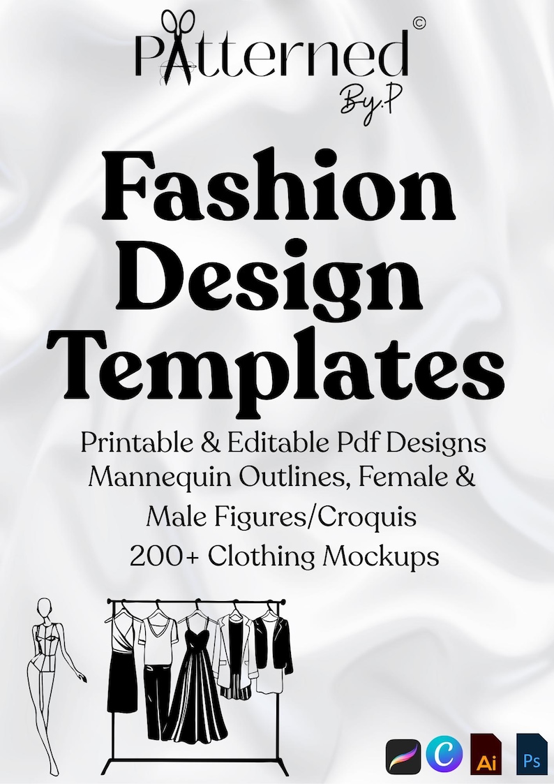 Fashion Design Sketch Mannequin Figures Female & Male Clothing ...