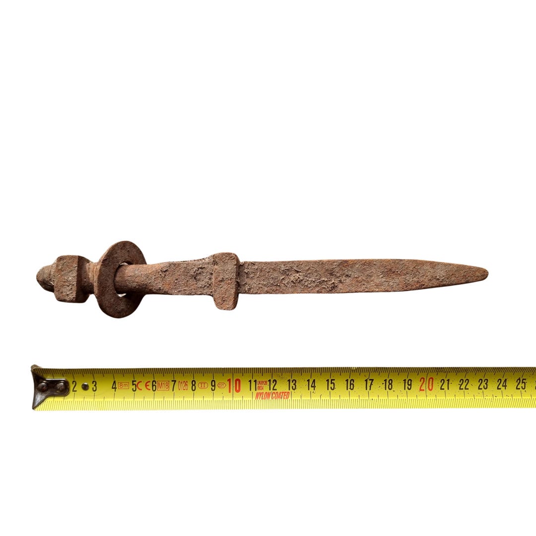 Rusty Metal Object, Antique Iron Stake, Farm Decor, Art Supplies, Old ...