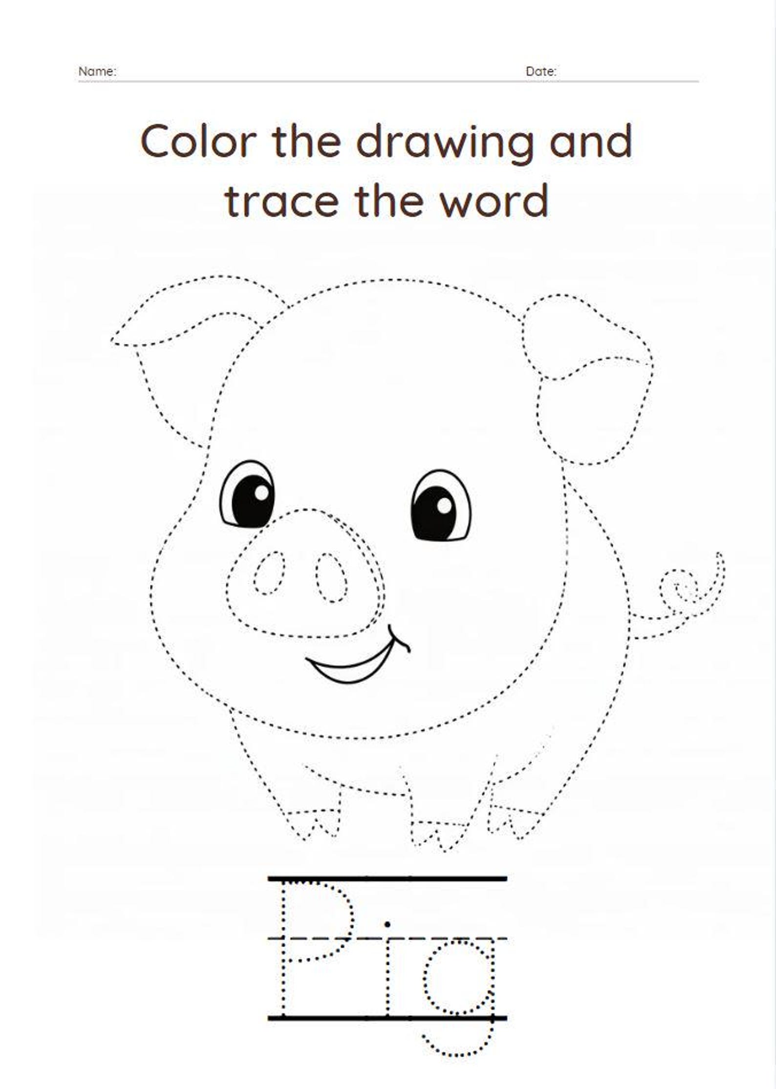 Coloring and Tracing Activity Book - Etsy