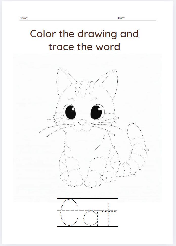 Coloring and Tracing Activity Book - Etsy