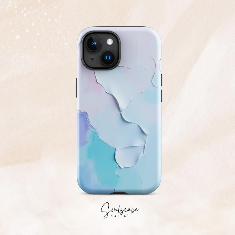 PASTEL HAZE Icy Horizon Acrylic Paint Phone Case Cover iPhone 17 16 15 ...