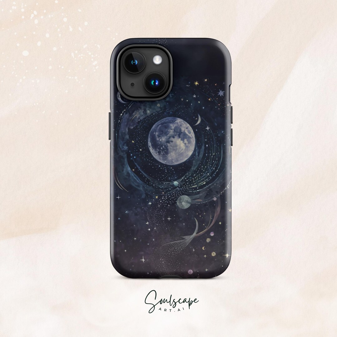 CELESTIAL SPACE Moon & Stars Universe Phone Case Cover iPhone 16 15 14 ...
