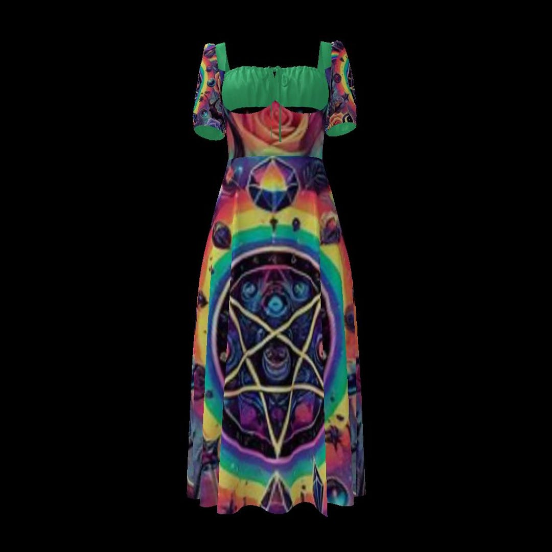 Casual Witchy Gothic Occult Satanic Pentagram All-over Print Square ...