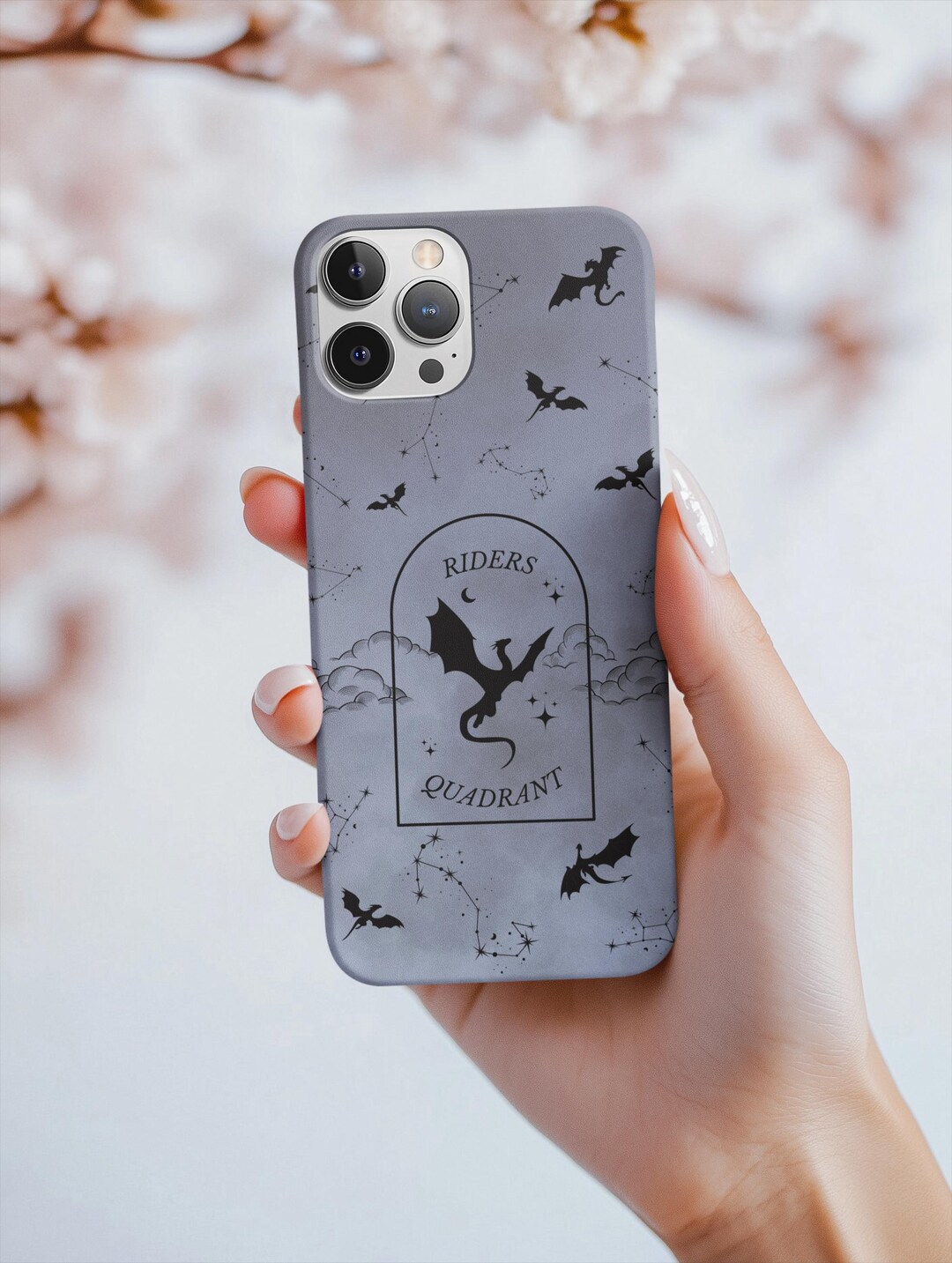 Blue Fourth Wing Inspired Phone Case, Riders Quadrant Case, Fourth Wing ...