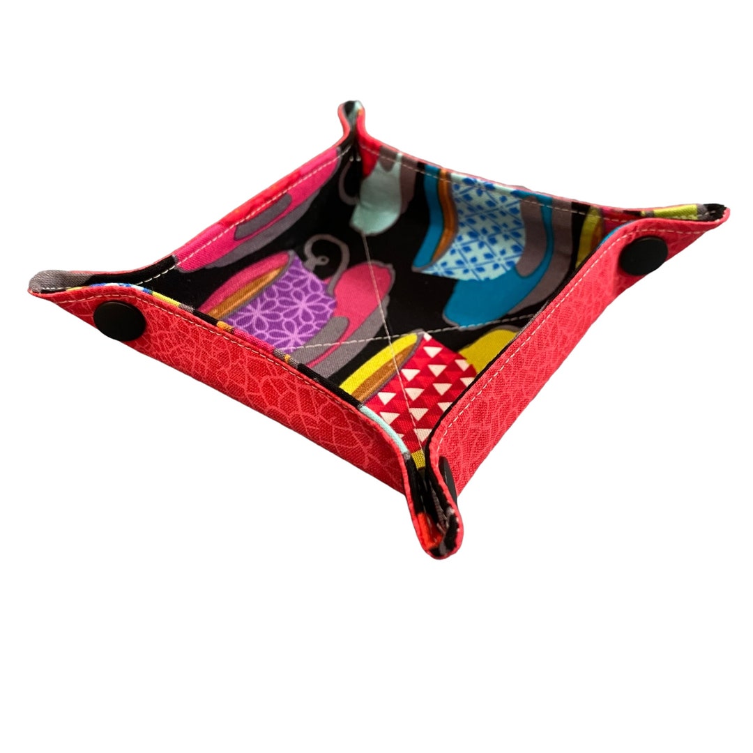 COFFEE CUPS Valet Tray/mini Catchall Tray/coffee Theme Valet/square ...