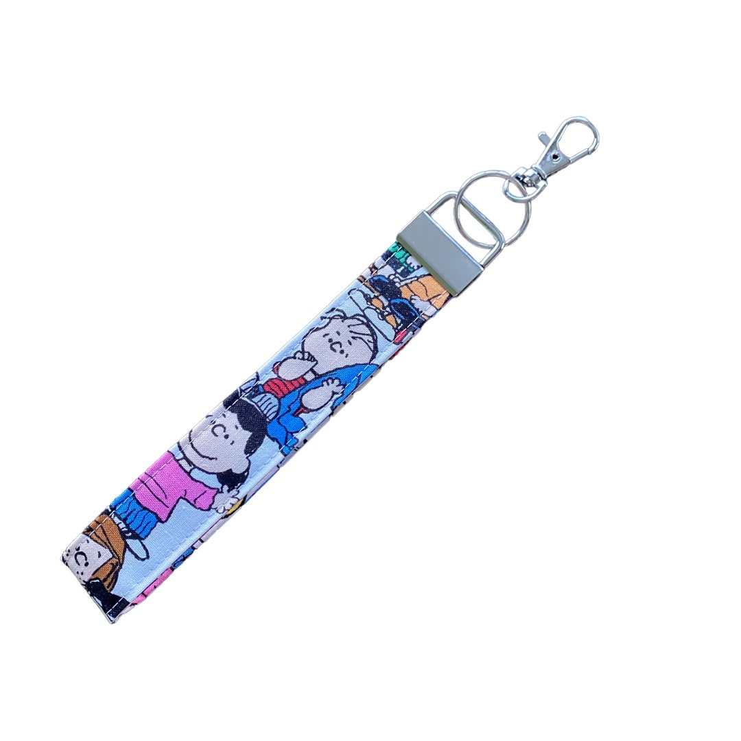 PEANUTS Gang KEY Leash/multi-color Key Fob/cute Fabric Key Wristlet - Etsy