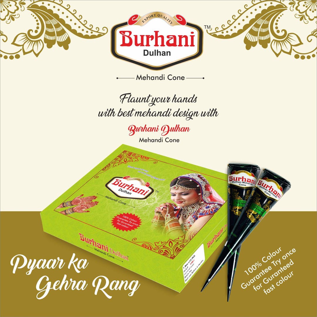 Natural Henna Cones | Chemical Free | Mehandi | Mehndi | Rich Dark ...