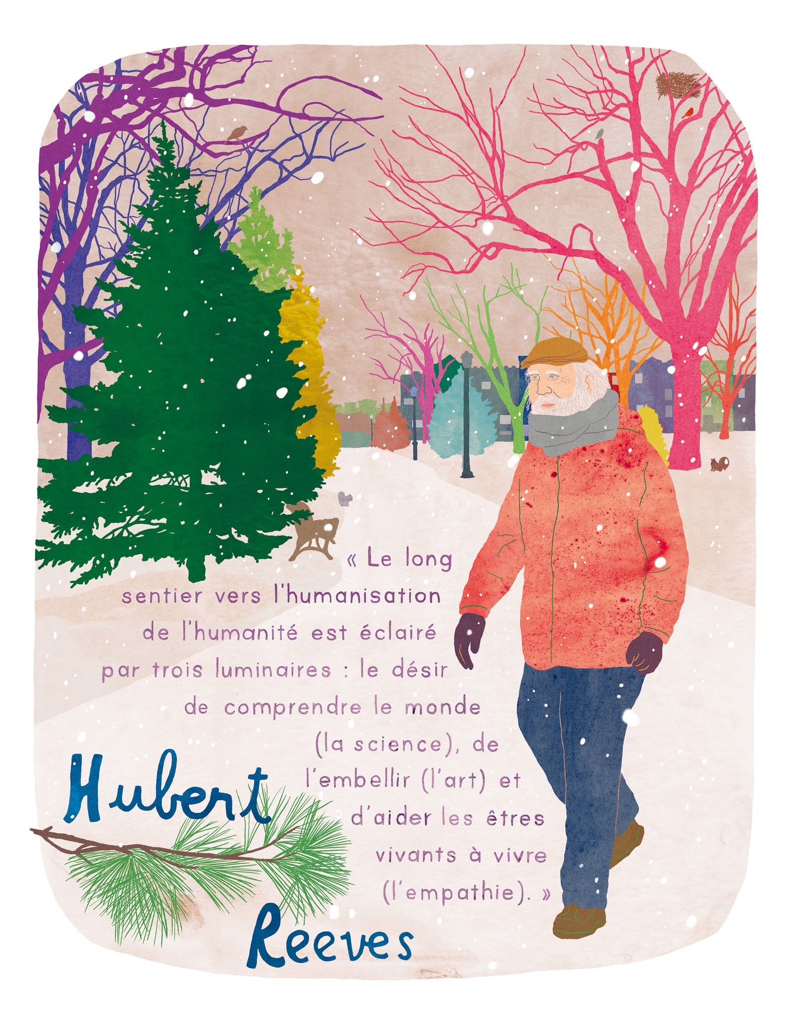 Hubert Reeves Illustration Hubert Reeves Print Scientific | Etsy