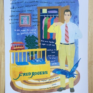 Fred Rogers Illustration Mr Rogers Illustration Mr - Etsy