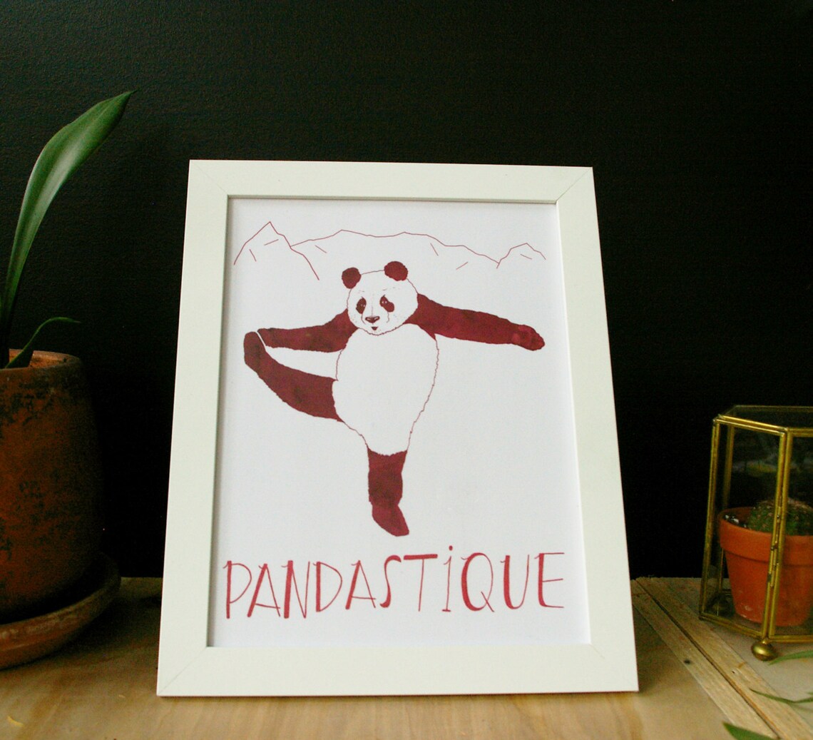 Panda Illustration Panda Print Panda Poster Art Print Panda - Etsy