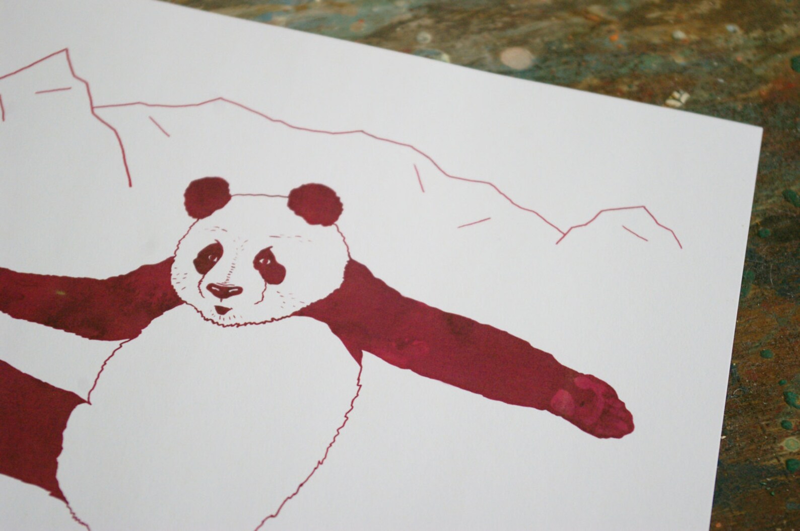 Panda Illustration Panda Print Panda Poster Art Print Panda - Etsy