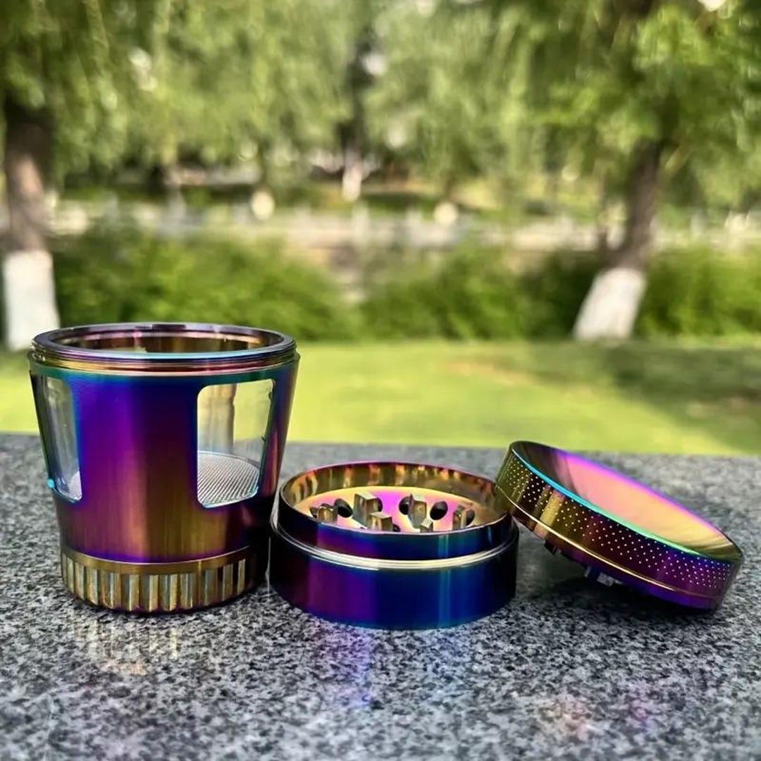 Ultimate Grinder With Built in Stash Jar - Hand Machined, Diamond Cut ...