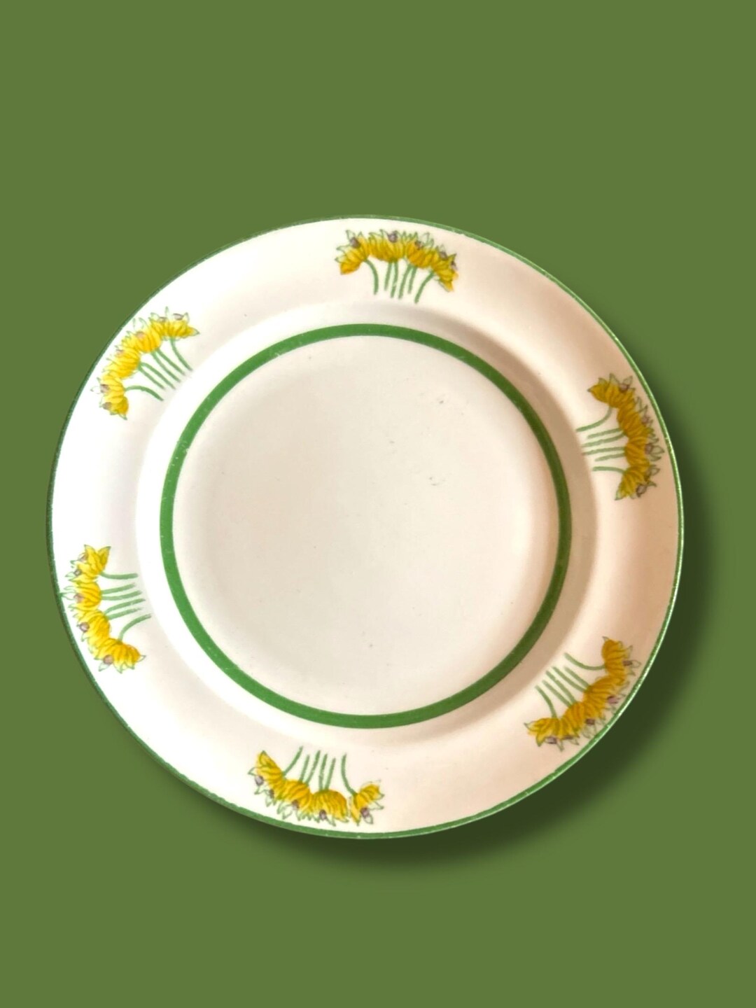 Art Nouveau Cottage Core Daffodil Plate: English Floral Dishware, Circa ...