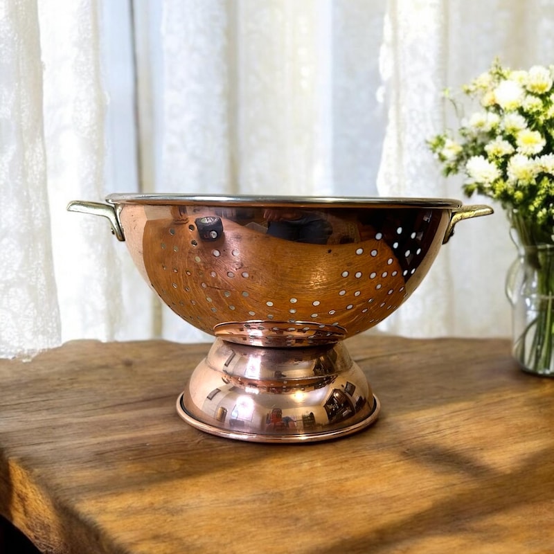 Copper Colander - Etsy
