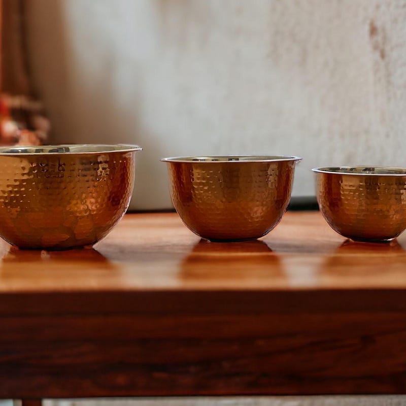 Copper Mixing Bowls - Etsy
