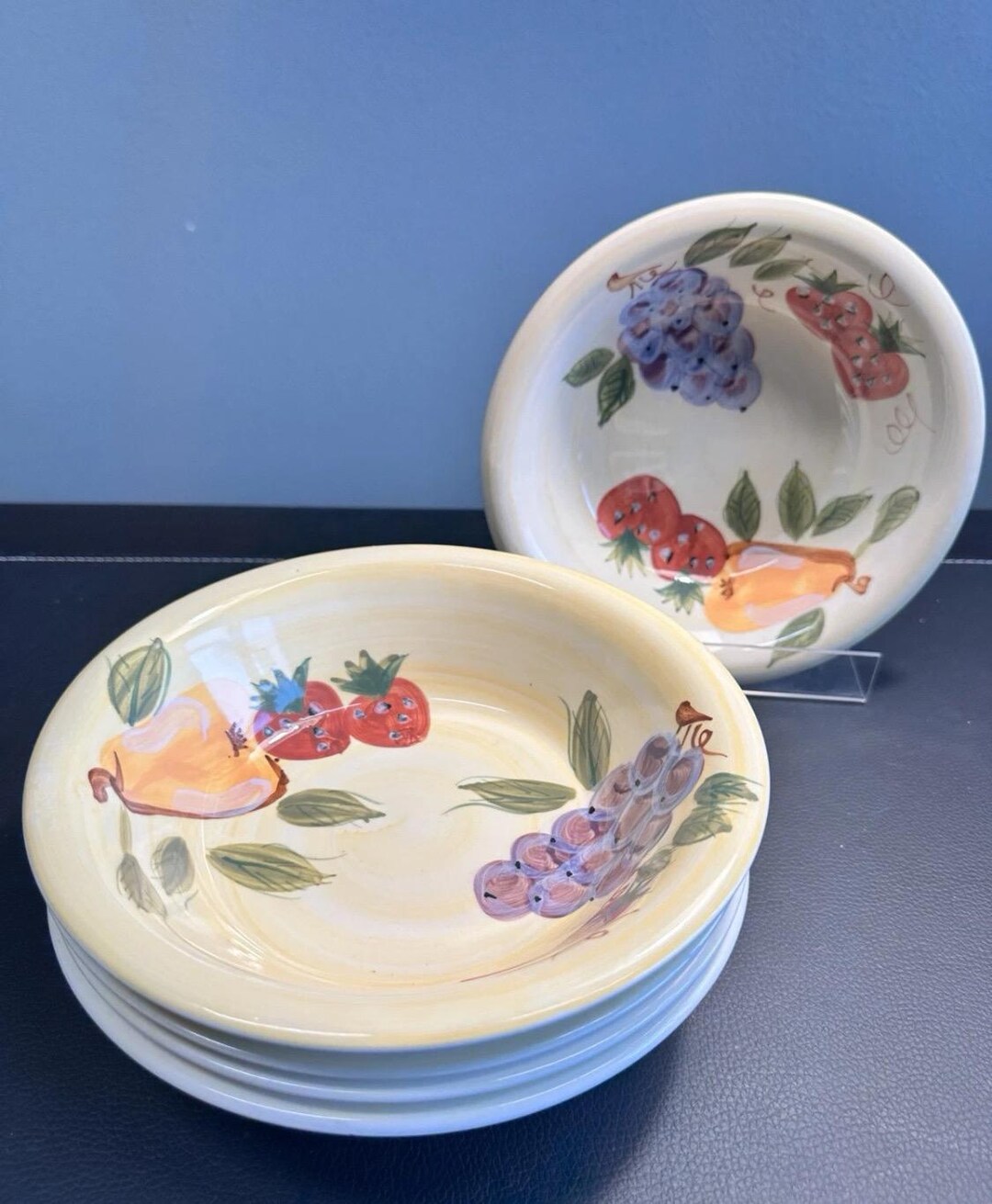 Vintage Royal Norfolk Stoneware Fruit Theme 8.5" Bowl Set of 5 - Etsy