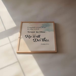 Commit Your Way to the Lord Printable – Psalm 37:5 Wall Art – Trust in ...