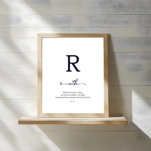 Christian Alphabet Letter R Scripture Wall Art Biblical Name Ruth ...
