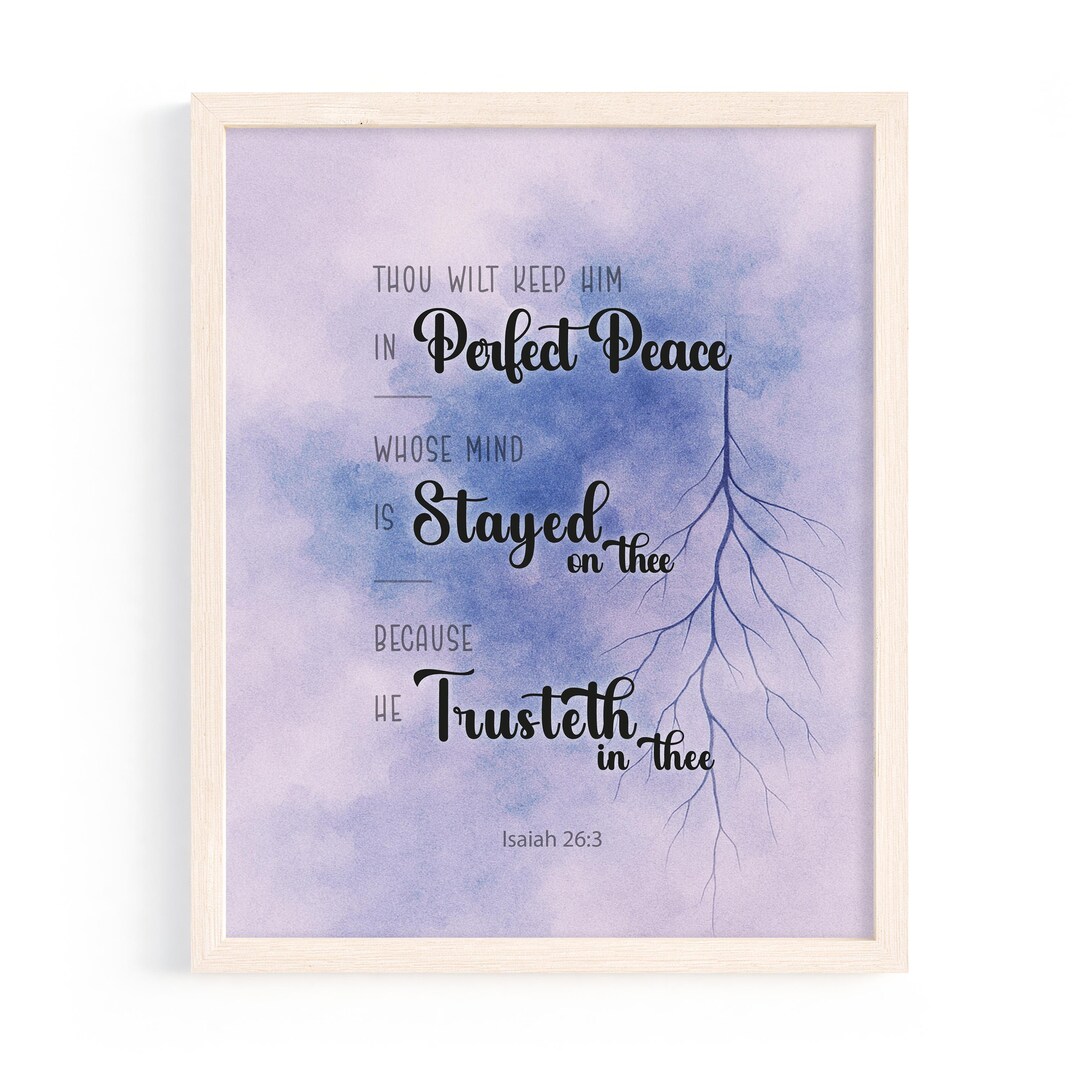 Perpect Peace Scripture Print – Watercolor Art (digital Download ...