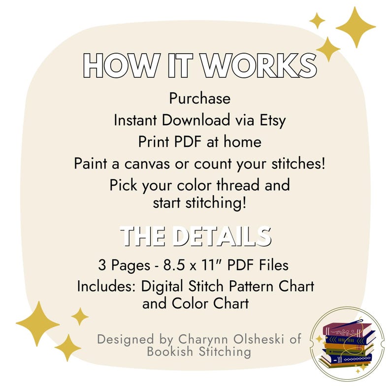 TS Fearless Inspired Bookmark Needlepoint Pattern | 2x6" Digital ...