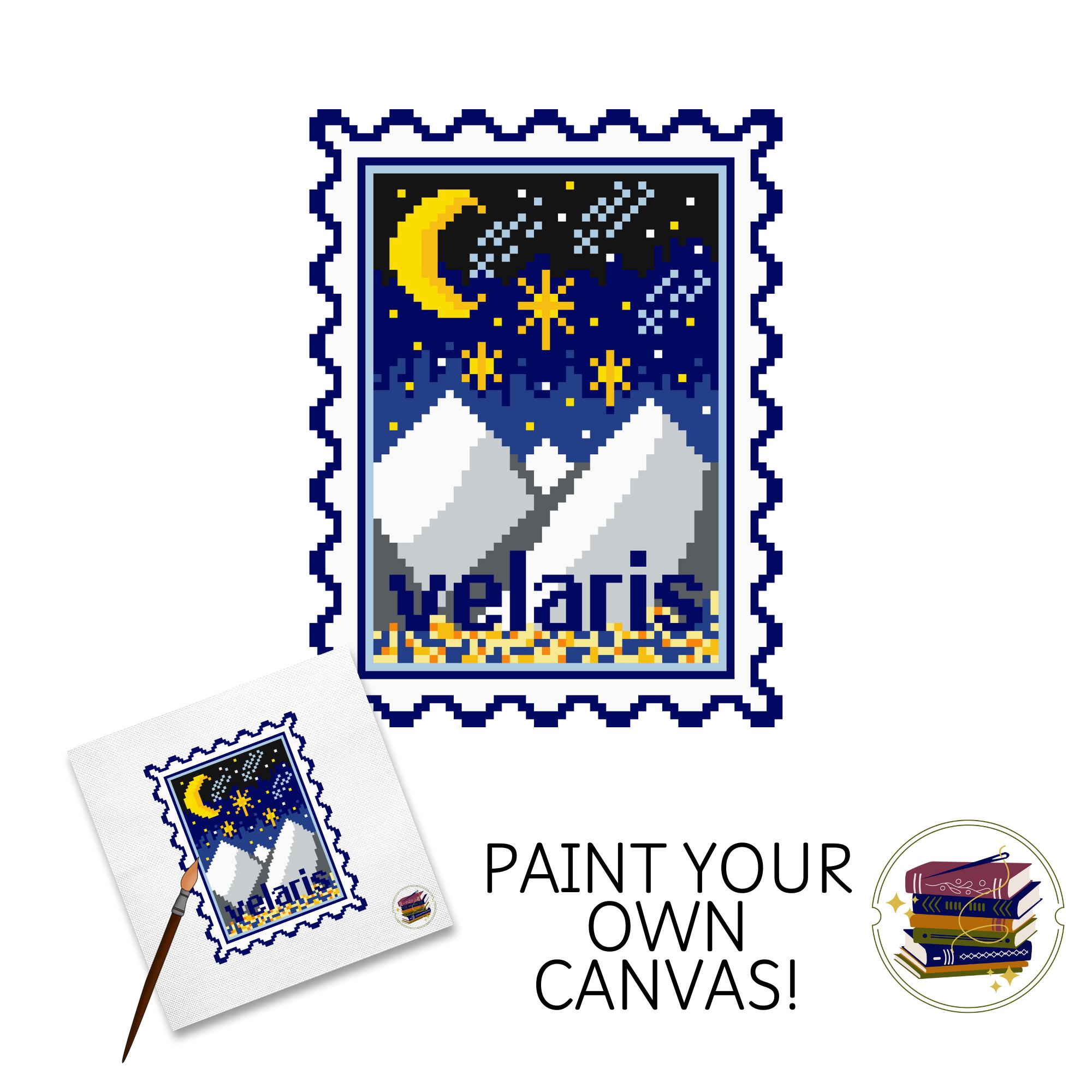 Velaris Needlepoint Pattern PDF, ACOTAR Postage Stamp Design, Digital ...