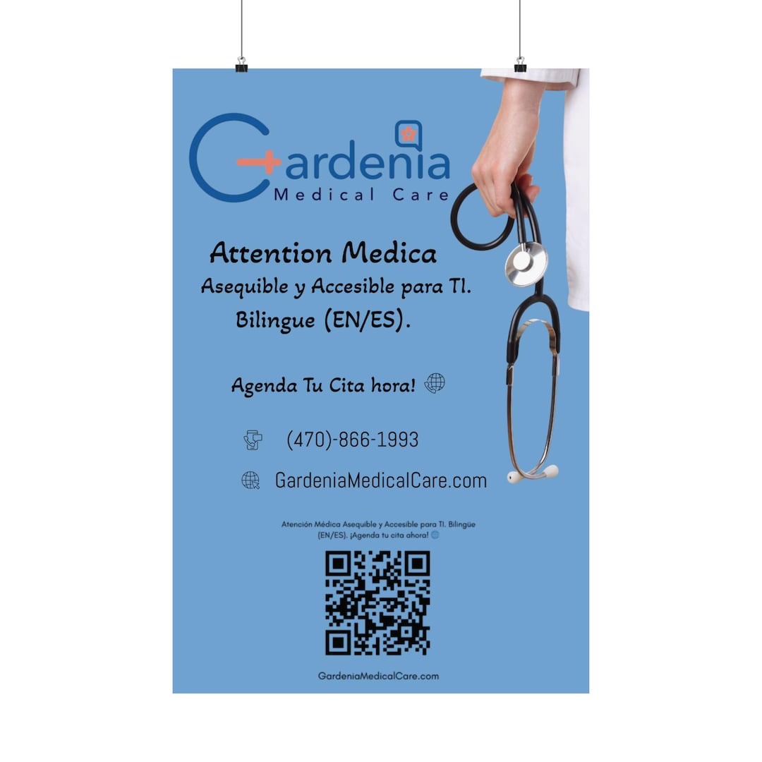 Medical Care Vertical Poster, Health Awareness Artwork, Bilingual ...