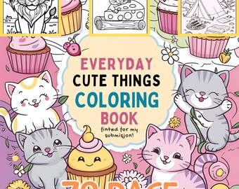 Princess Made Cakes Coloring Pages | 10-page Cute PDF Coloring Book ...