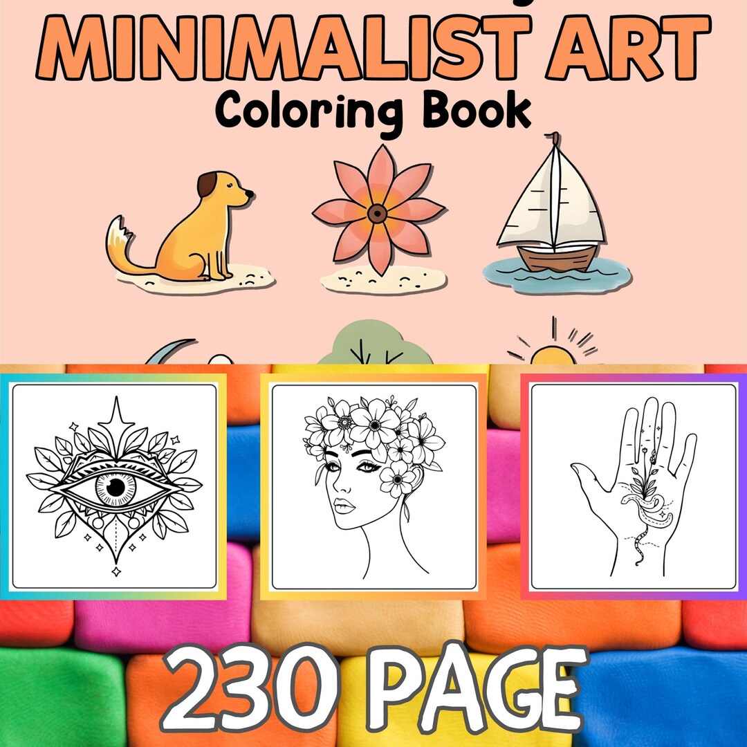 Adult and Teen Minimalist Coloring Pages A Minimalist Coloring Book ...