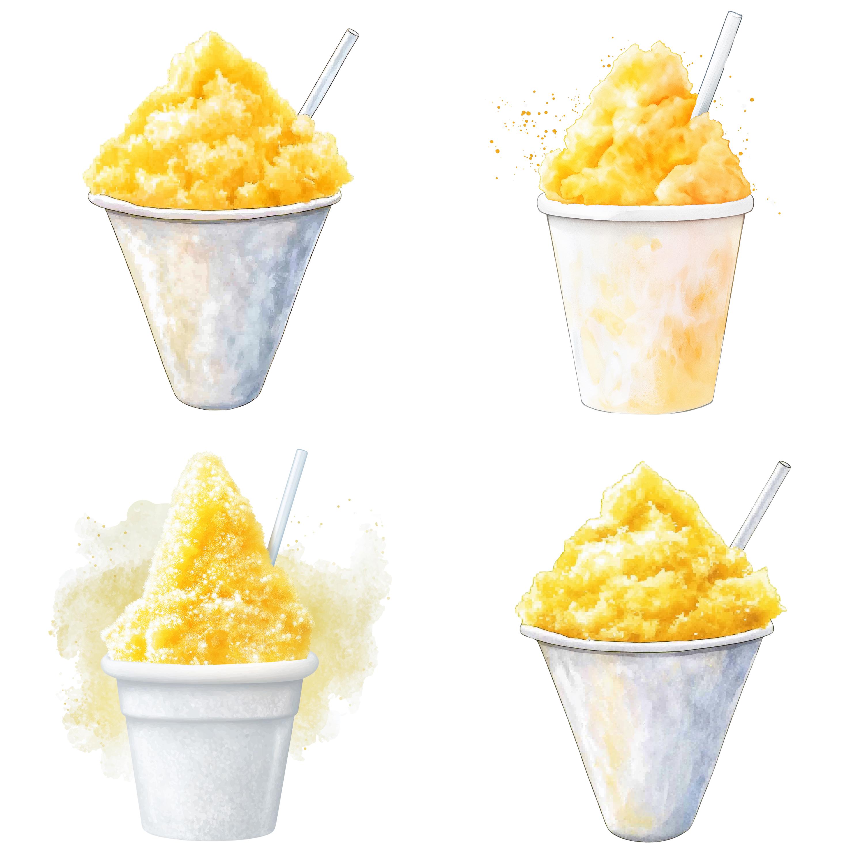 Shaved Ice Clipart, Colorful Snow Cone PNG, Sweet Summer Dessert Art ...