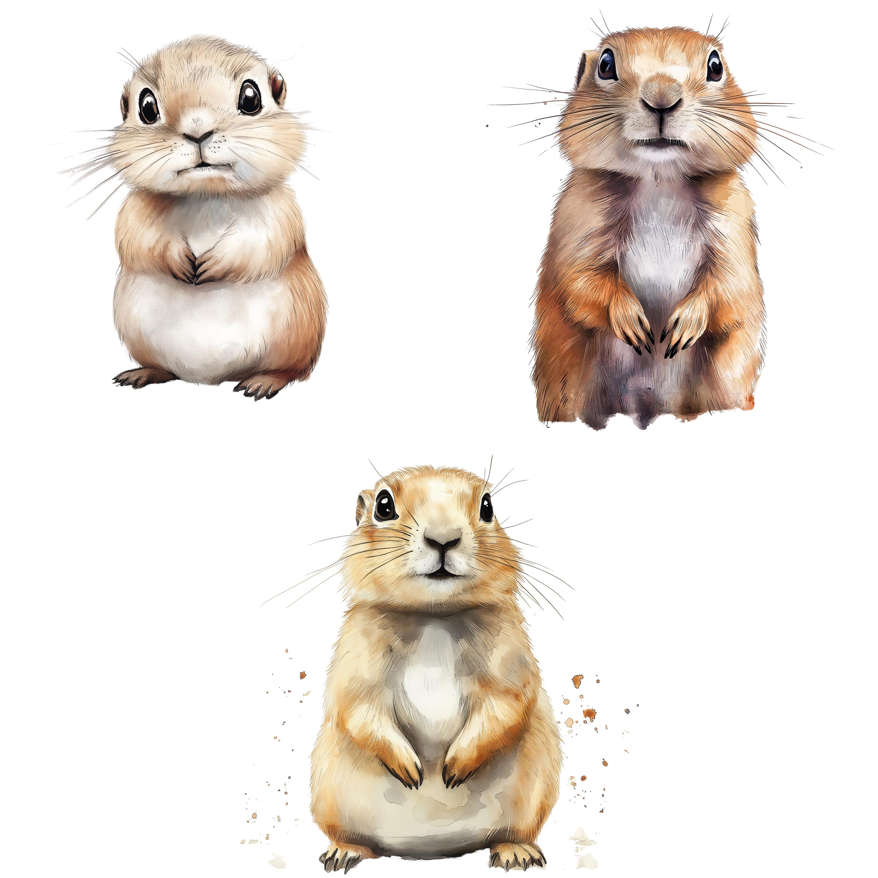 Prairie Dog Clip Art, Cute Animal PNG, Watercolor Prairie Dog Art, Zoo ...
