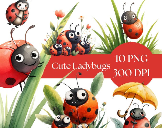 Ladybug Clipart, Cute Ladybug Png, Bug Clipart, Love Bug Clipart ...
