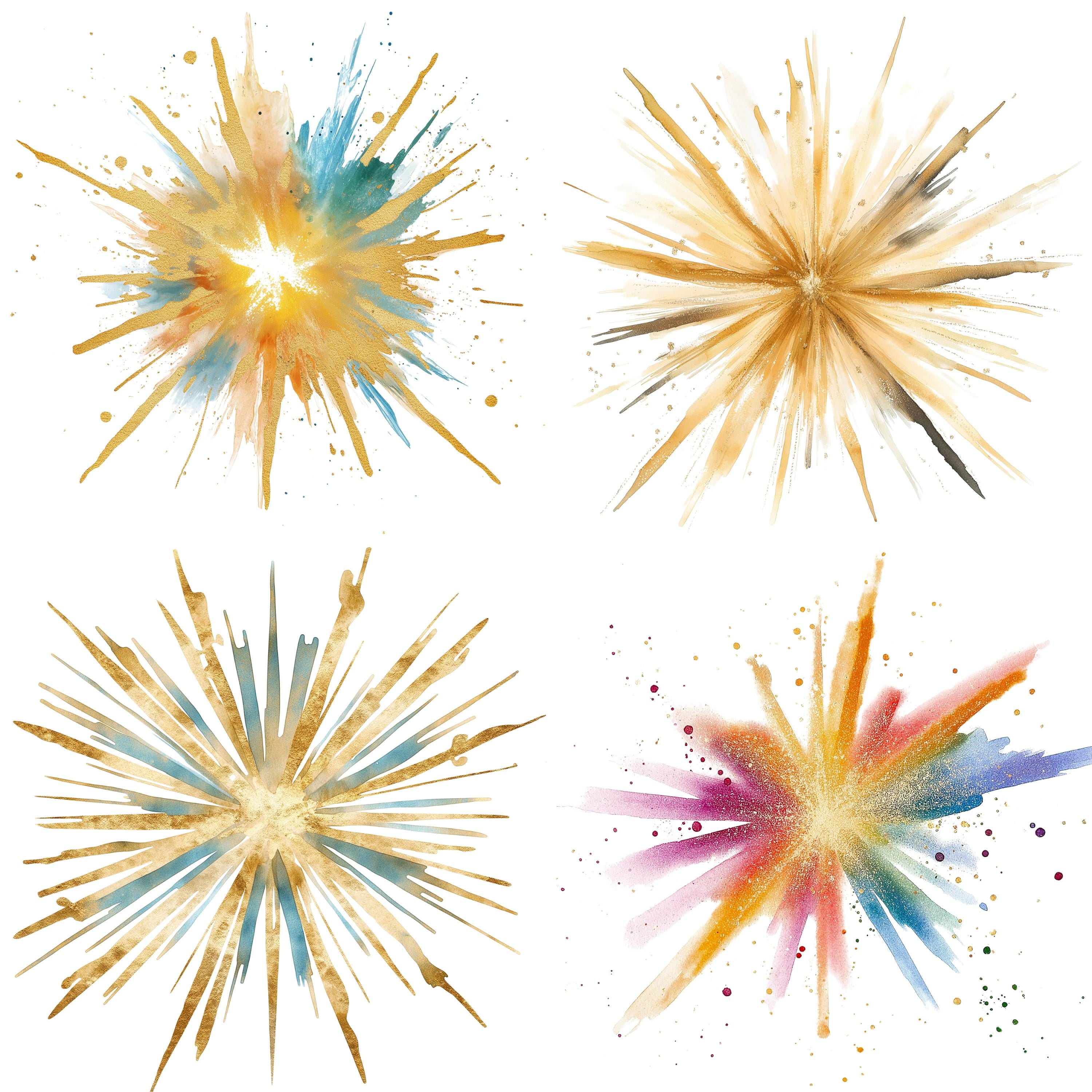 Starburst Clipart, Sunburst Digital Overlays, PNG Graphics, Retro ...