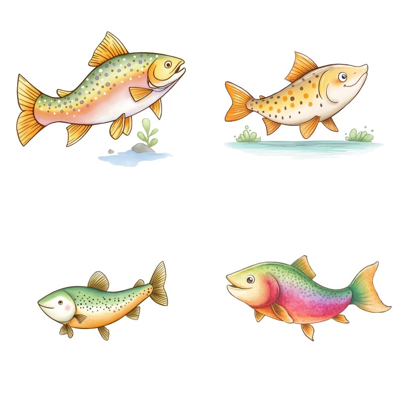 Little Fisherman Clipart, Watercolor Fishing Art, Cute Boy Fishing ...