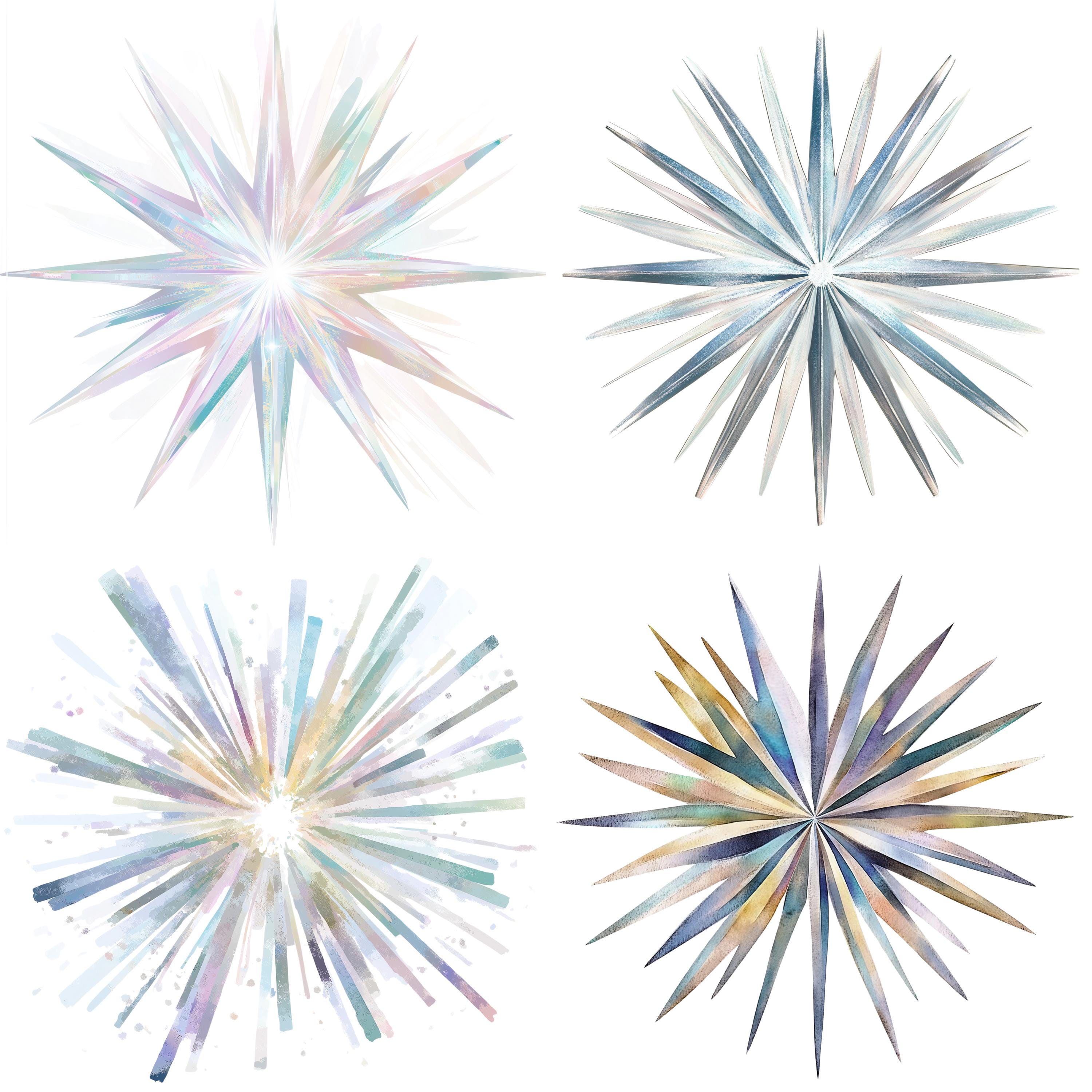 Starburst Clipart, Sunburst Digital Overlays, PNG Graphics, Retro ...