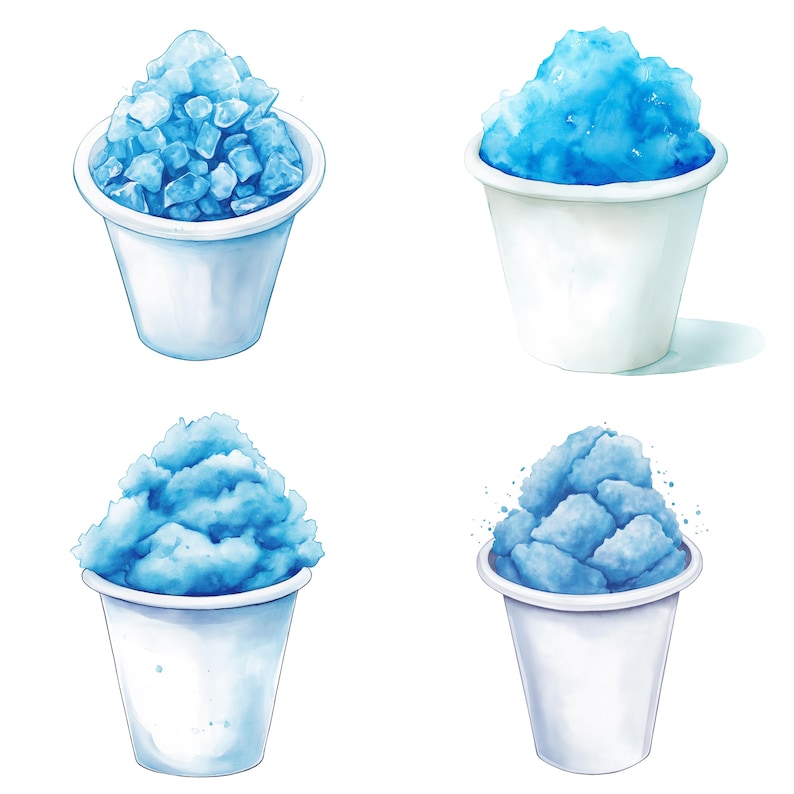 Shaved Ice Clipart, Colorful Snow Cone PNG, Sweet Summer Dessert Art ...