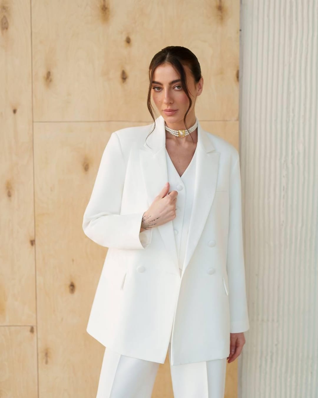 White Premium Three Piece Women Suit, Elegant Women Suit Set, White ...