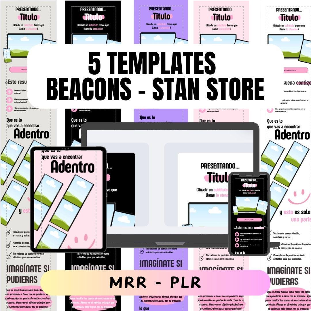 Canva Sales Page Template for Beacons and Stan Store | Editable ...