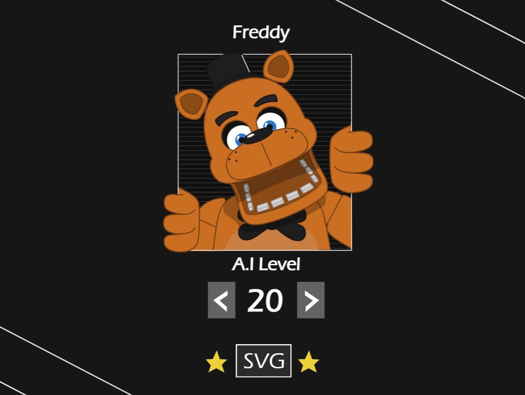 Freddy Fazbear SVG File - Etsy