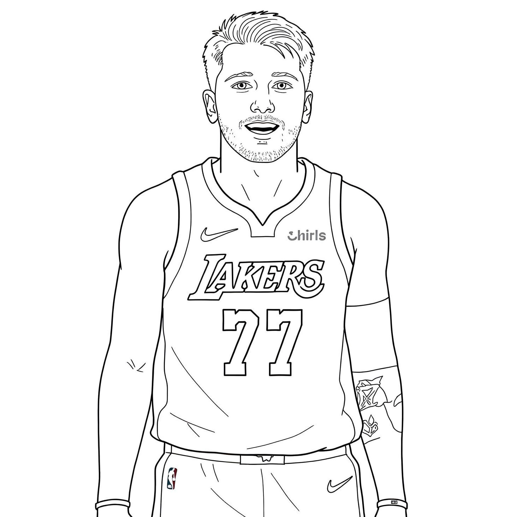 Luka Doncic - Coloring Pages - Etsy