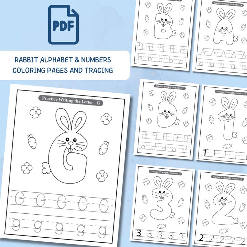 Printable Pre-k Alphabet Numbers Coloring Pages Fun Educational ...