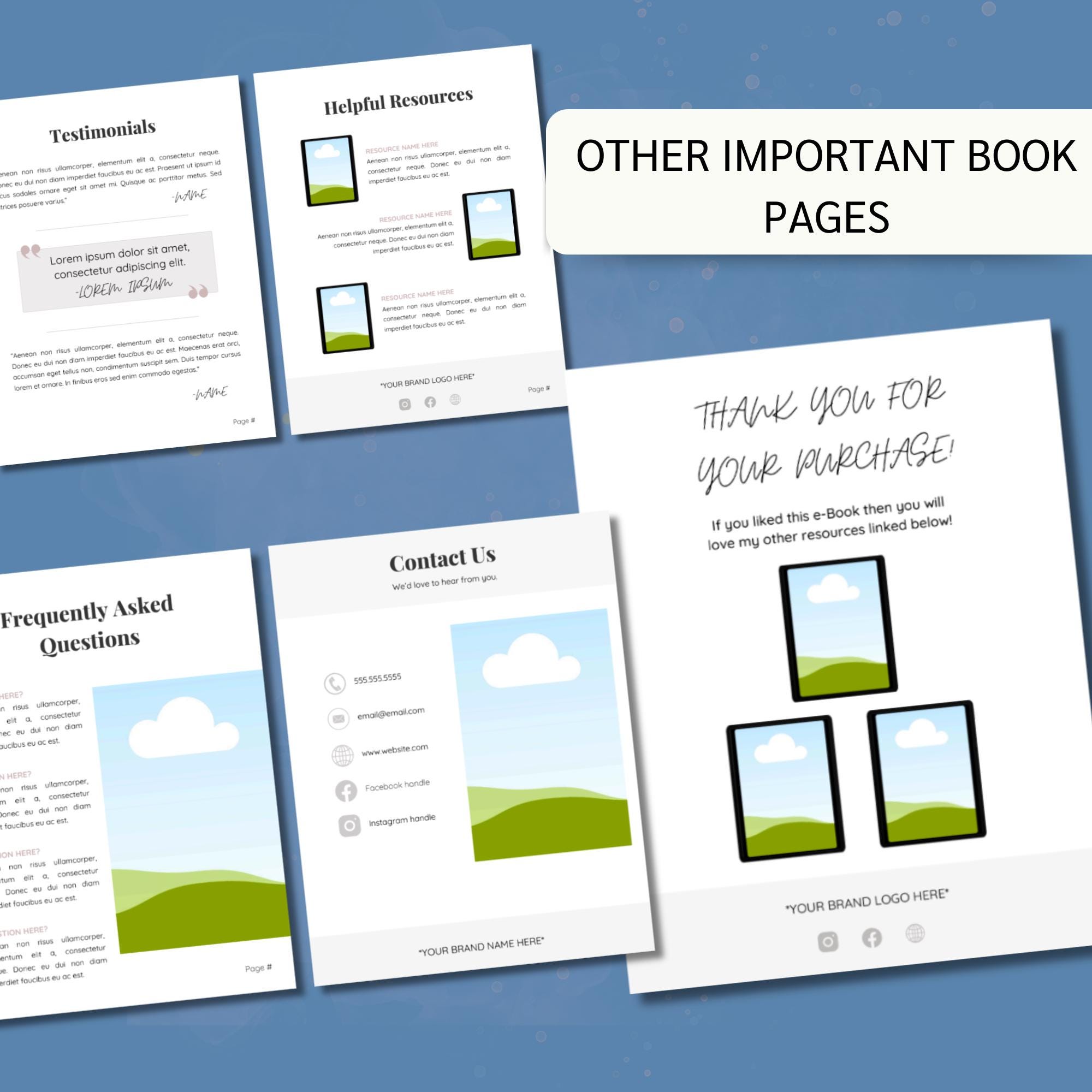 Editable Book Template: Canva Ebook, Workbook & Guide (digital Download ...