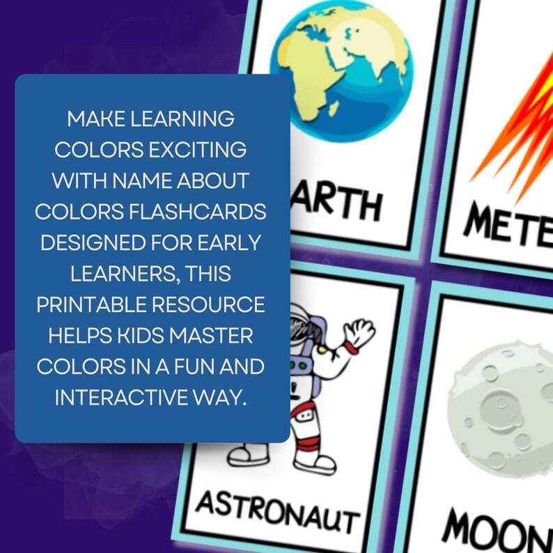 Pre-k Solar System Flashcards Printable Space Planet Cards for Kids FUN ...