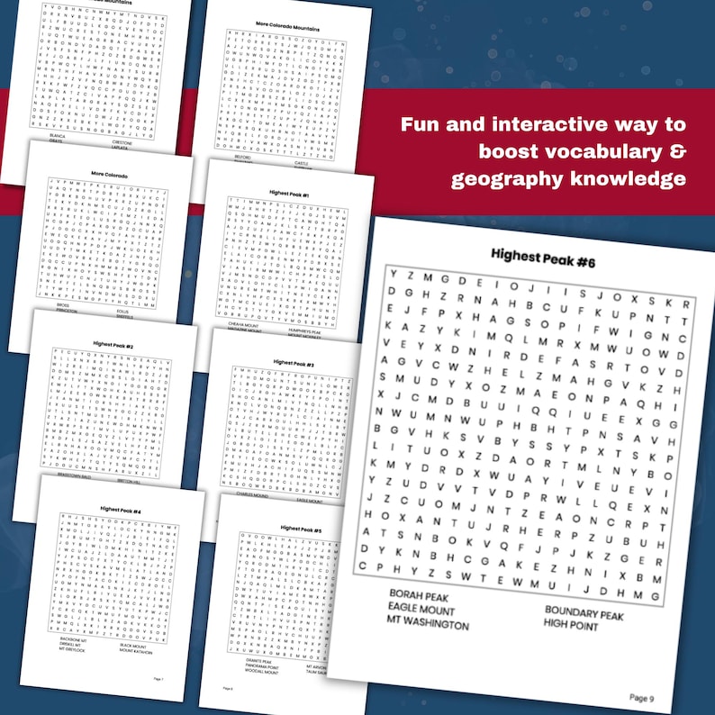 US Geography Word Search Puzzle Book | 59 Fun Educational Word Search ...