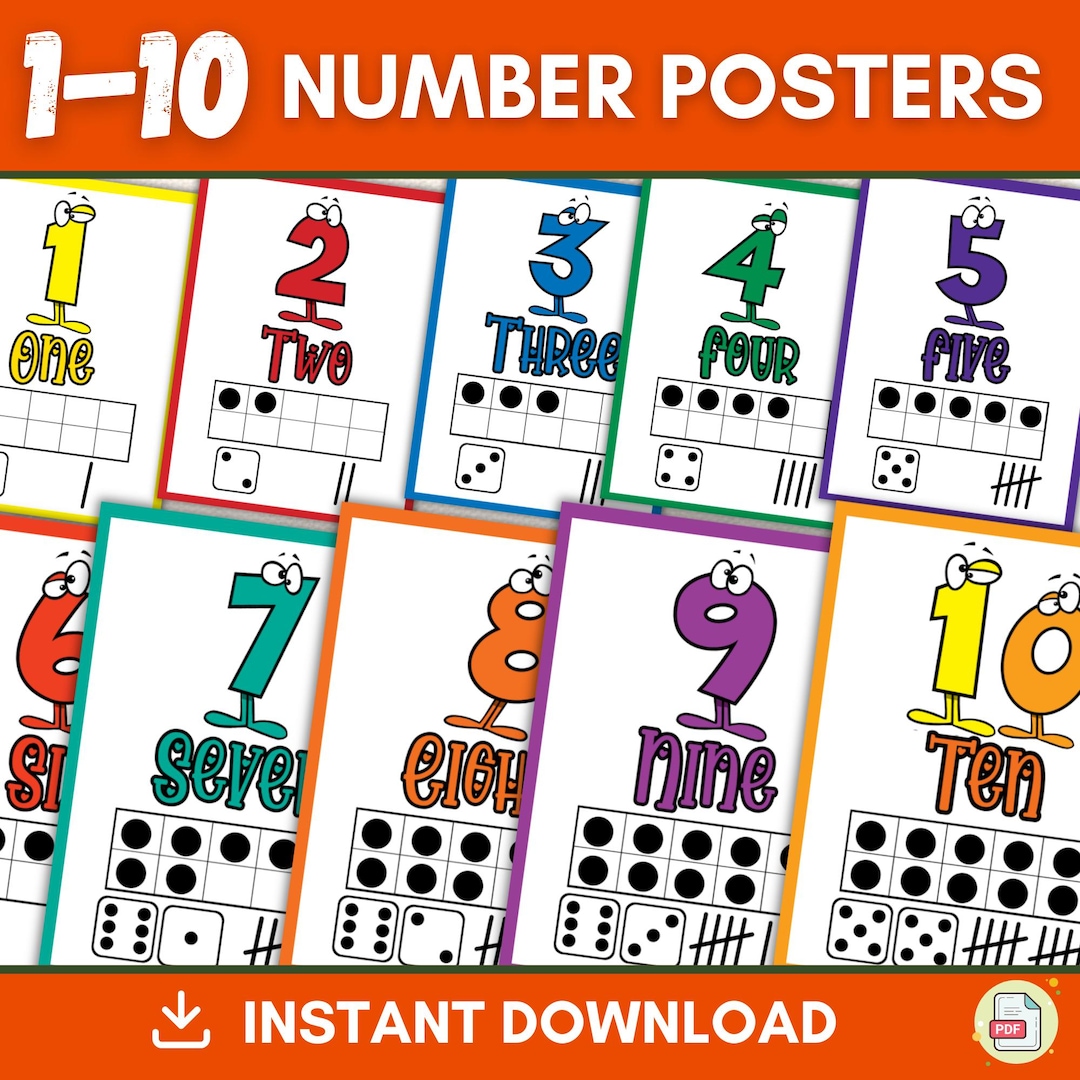 1-10 Number Printable Flashcards – Perfect for Early Learning ...